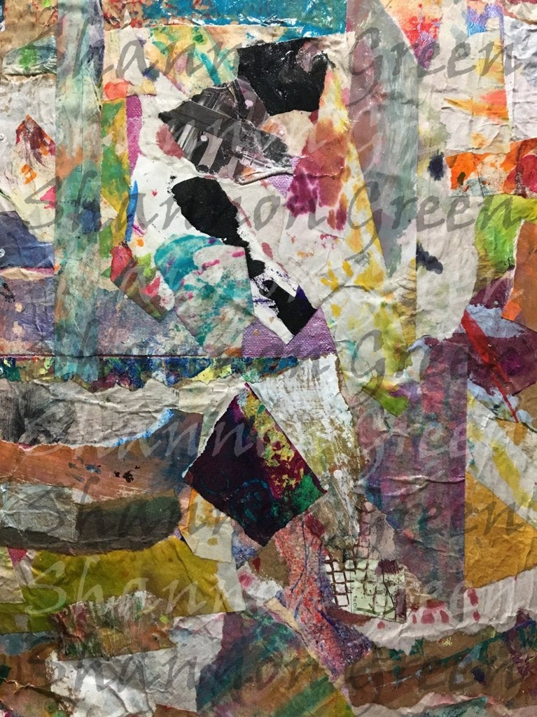 Drop Paper Collage 1-Digital Download from Hand Painted/Drawn Papers/J ...