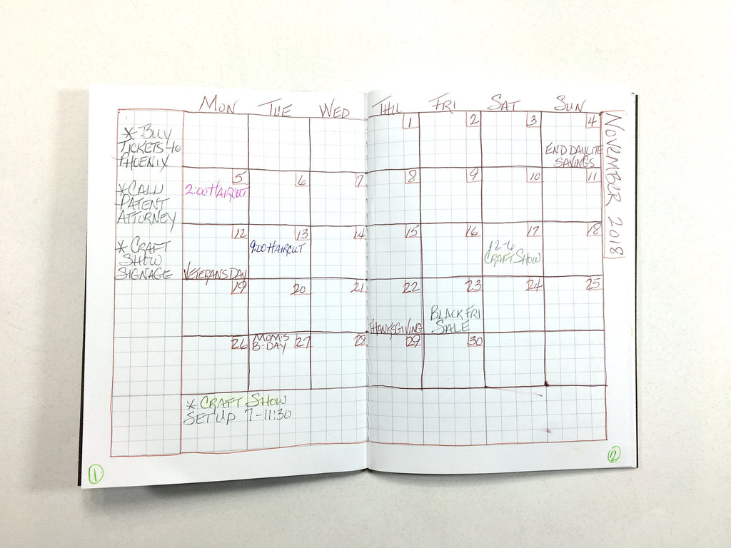 A5 Text Weight Grid Bound Notebook Insert with SuedeTex® Covers ...